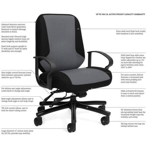 Chiron 500 lb Office Chair - Bed Bath & Beyond - 25673552