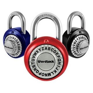 Wordlock PL-114-A1 Text Combination Padlock, Pre-set - Bed Bath ...