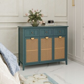 3 door 3 drawer cabinet,sideboard,real wood texture,hand painted ...