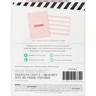 Heidi Swapp A2 Cards 4/Pkg-Hello Gorgeous - hello gorgeous - Bed Bath ...