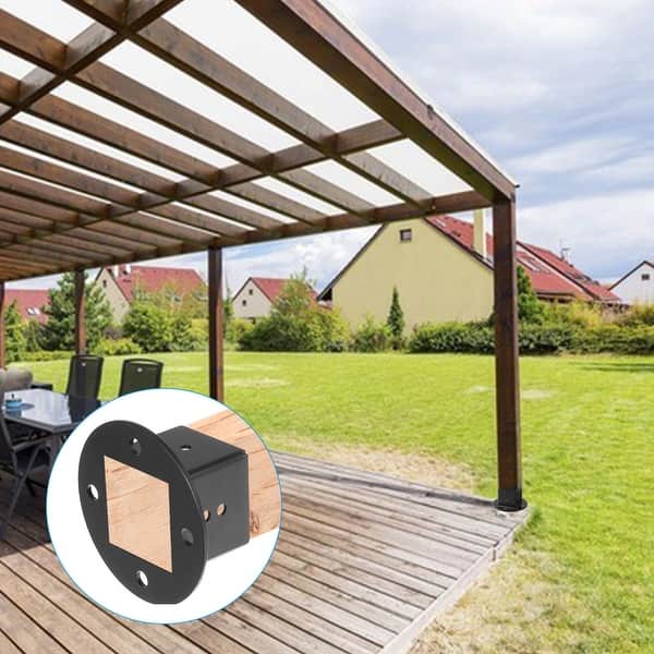 2pcs Floor Flange, 2"x2" Post Base Wall Mount for Deck Railing Mailbox ...
