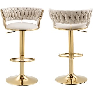 Swivel Bar Stools Set of 2 - Terciopelo Sillas para Barra de Cocina ...