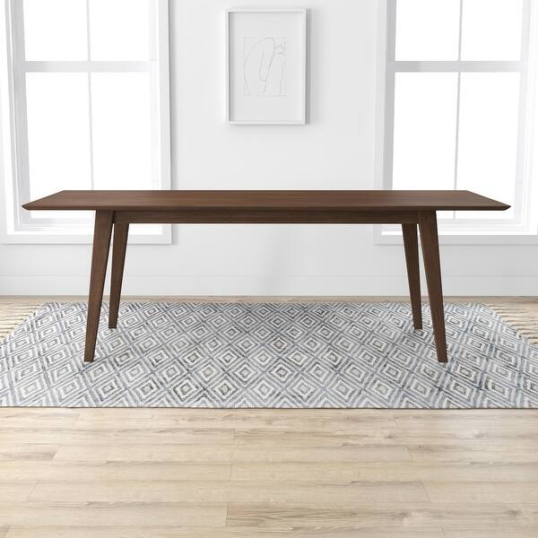 Alessandra Mid-Century 86-inch Rectangular Dining Table in Walnut - Bed ...
