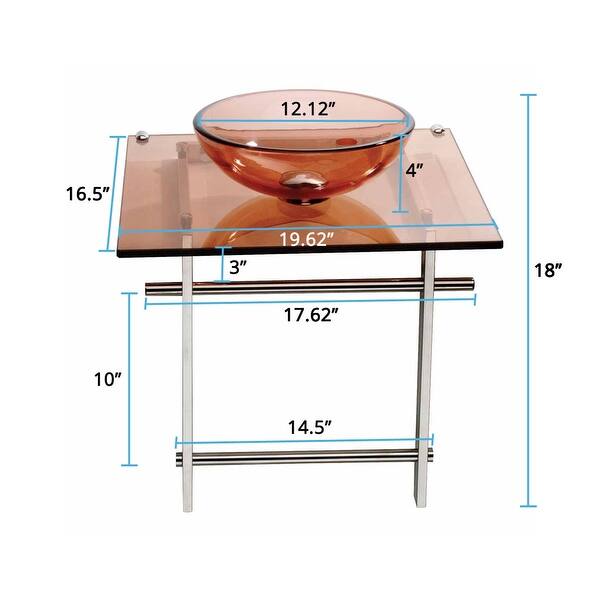 Children's Console Sink Amber Glass Wash Station Sink Renovators Supply ...