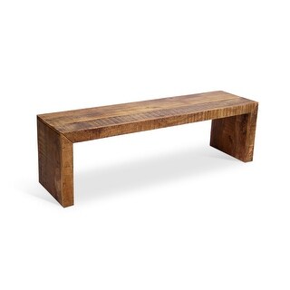 Handmade Timbergirl Solid Mango Wood Bench (India) - 60" - Bed Bath ...