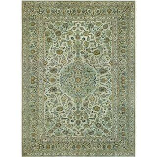 Noori Rug Super Vintage Distressed Baseer Ivory/Beige Rug - 7'10" x 11 ...