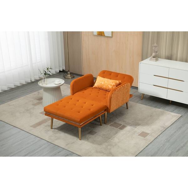 Convertible Bed Chair & Ottoman Sets and Comfy Tufted Chaise Lounge ...