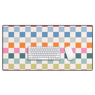 Daily Regina Designs Checkered Retro Colorful Desk Mat - Bed Bath ...