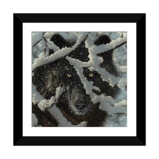 iCanvas "Winter's Black Wolf - Square" by Collin Bogle PFA - Bed Bath ...
