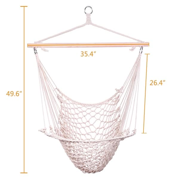 35" Cotton Hanging Rope Air/Sky Chair Swing - Bed Bath & Beyond - 30403628