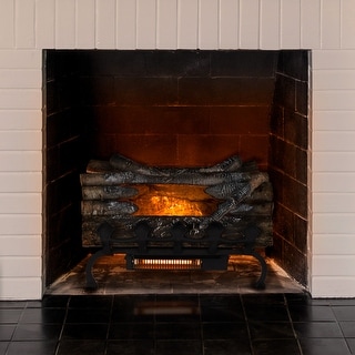Pleasant Hearth Electric Crackling Log Heater Insert w/Grate - Bed Bath ...
