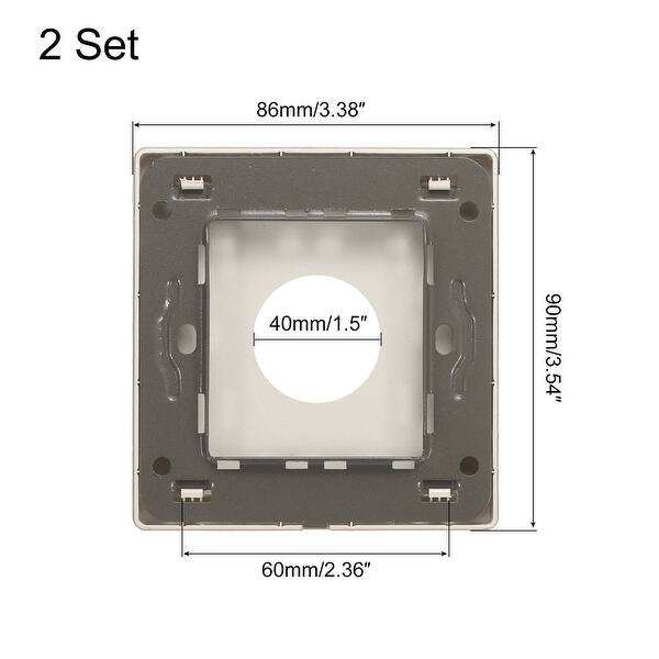 Grommet Wall Plate PC Wall Panel with 1.5 Inch Cable Through Gold Tone ...