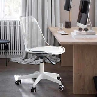 Transparent Plastic Swivel Chair for Modern Home Office and Living ...
