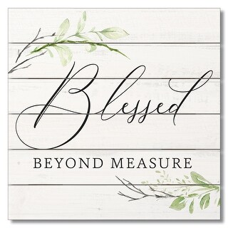 Real Pine Wood Pallet Sign 12" x 12" - Blessed Beyond Measure - Bed ...