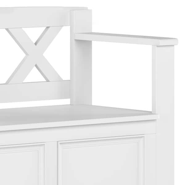 WYNDENHALL Halifax SOLID WOOD 36 inch Wide Transitional Small Entryway ...