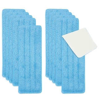 10-Pack Washable Microfiber Mop Pads Blue 16.5 inches - Bed Bath ...