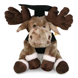 DolliBu Forest Floppy Moose Graduation Plush Toy with Gown and Cap - 10 ...
