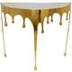Gold Aluminum Metal Drip Console Table with Melting Designed Legs and ...