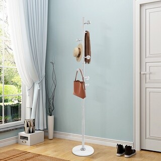 Freestanding Coat Stand Corner Coat Rack with 8 Hooks - Bed Bath ...