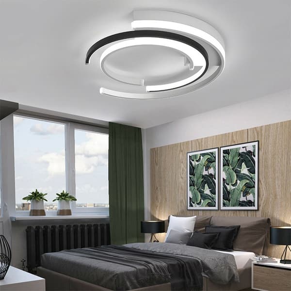 Modern Round LED Acrylic Ceiling Light Fixture Pendant Lamp Chandelier ...