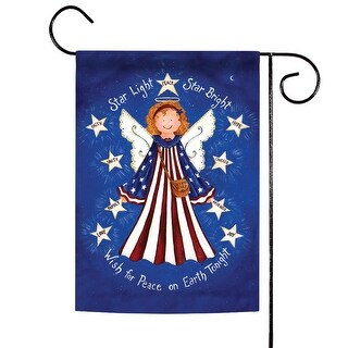 Patriotic Angel "Star Light Star Bright" Outdoor Garden Flag 18"x12.5 ...