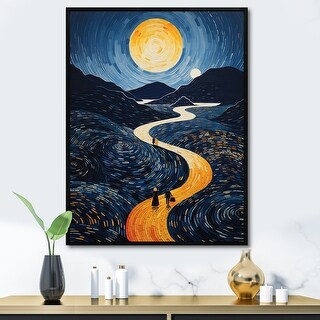 Designart "Blue Maze Surreal Illusions" Surrealism Blue Wall Decor ...
