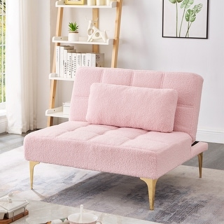 Pink Convertible Single Sofa Bed Futon - Bed Bath & Beyond - 39486470