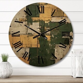 Designart "Yellow Distress In The Meadow Retro Aesthetics" Abstract ...