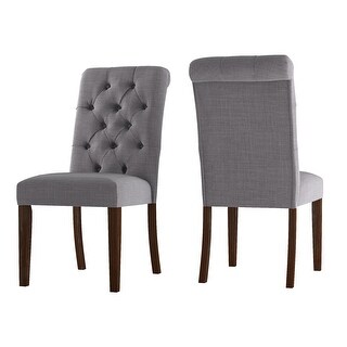 Fabric Upholstery Tufted Parsons Dining Chairs Set of 2 - On Sale - Bed ...