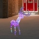 LED Color Changing Grade Acrylic Reindeer Christmas Decor 46.5" - Clear ...