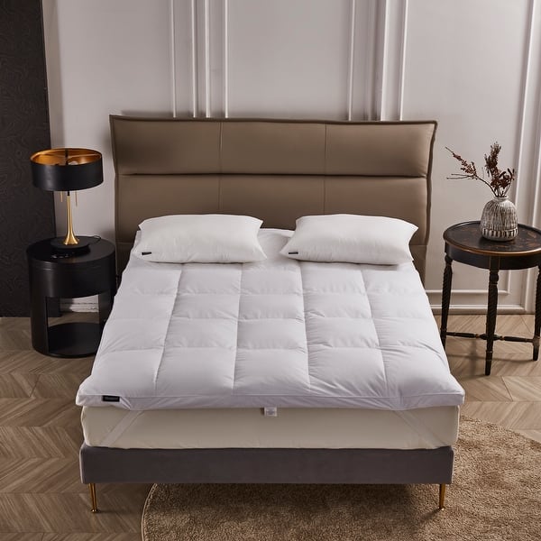 Beautyrest 233 Thread Count Cotton Gusseted Baffle Box Featherbed ...