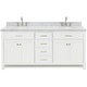 Ariel H073DCWOVO Bristol 73" Free Standing Double Oval Basin Vanity ...