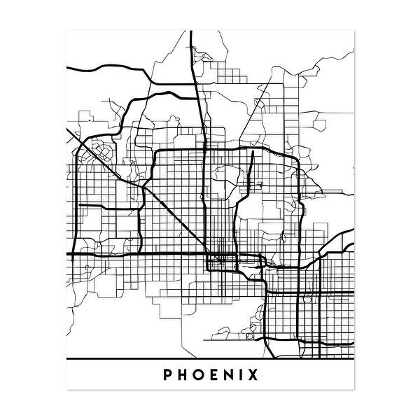 Phoenix Arizona Maps Coordinates Urban Art Print/Poster - Bed Bath ...