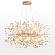 9-Light Modern Firework Sphere Chandelier with Wooden Beads for Dining ...