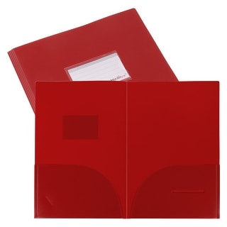 12pcs Plastic Folders with Pockets, A4 Letter Files Portfolio Folder ...