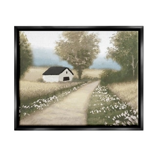 Stupell Subtle Cottage Path Framed Floater Canvas Wall Art Design by ...