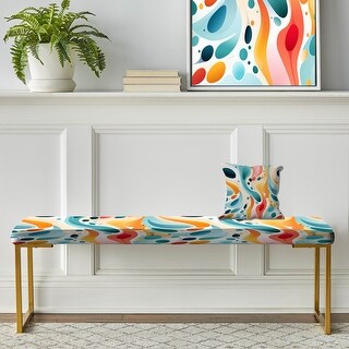 Soft Color Multicolor Abstract Neutrality Wave - Abstract Upholstered ...