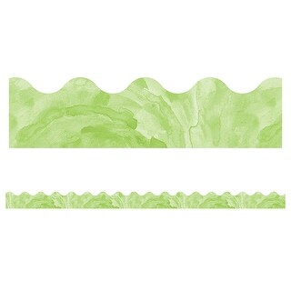 Watercolor Green Scalloped Borders Celebrate Learning - Bed Bath ...