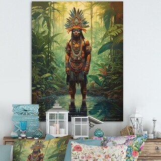 Designart "Indigenous Shaman In Amazon Rainforest I" Folk Religion ...