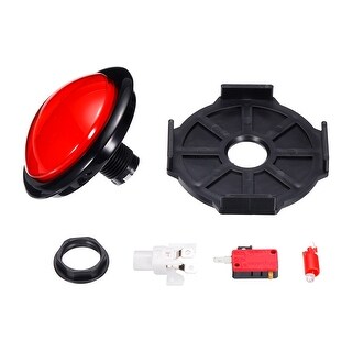 Starts Arcade Buttons ABS Black Edge Octagonal Box Convex Round 12V ...