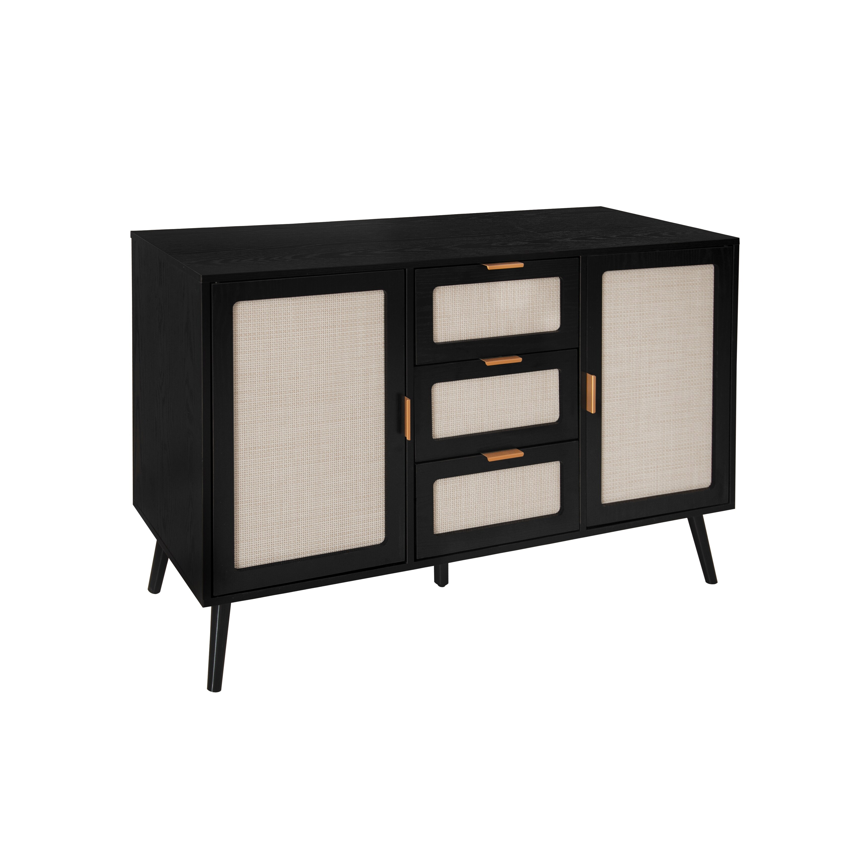 Ulysses Farmhouse Storage Rattan Sideboard with Adjustable Shelves by ...