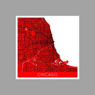 Chicago Bulls NBA Color City Maps Matte Poster 24x24 - Bed Bath ...