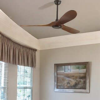 56 Inch Ceiling Fan with Remote Control, Metal Construction - Bed Bath ...