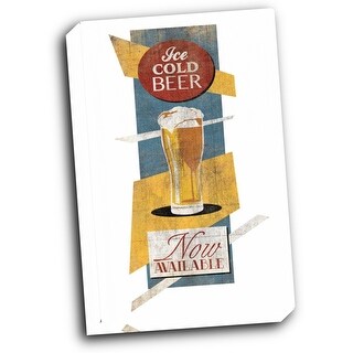 Cold Beer Cut Out 8x14 Gallery Wrapped Stretched Canvas - Bed Bath ...