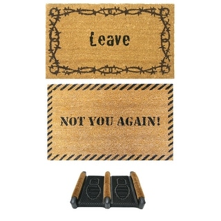 Rubber-Cal "Funny Dooormat Kit" - 2 Rude Doormats & 1 Boot Scraper ...