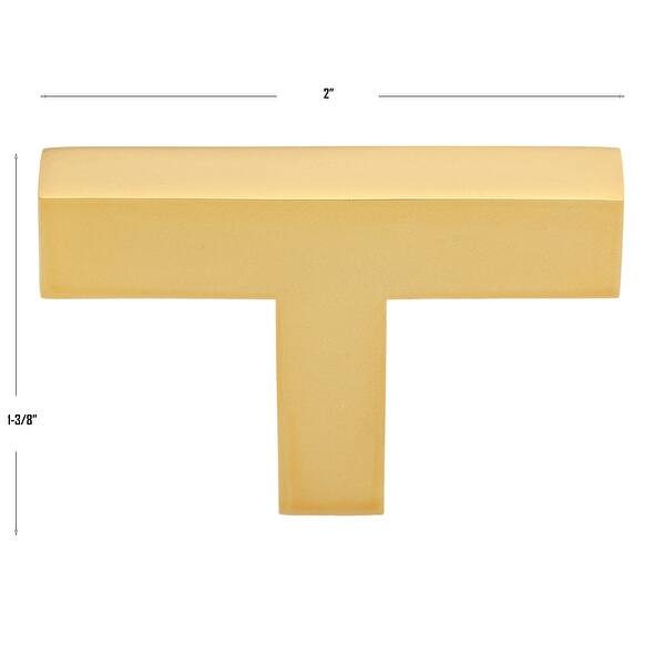Gliderite 2-Inch Solid Square Cabinet T-Knob - Bed Bath & Beyond - 38256780