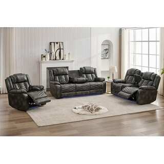 Power Recliner Sofa Set 6-Seater with Zero Gravity,Bass Speaker ...
