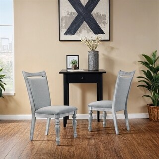 Upholstered Turned Leg Dining Chairs,Set of 2 - Bed Bath & Beyond ...