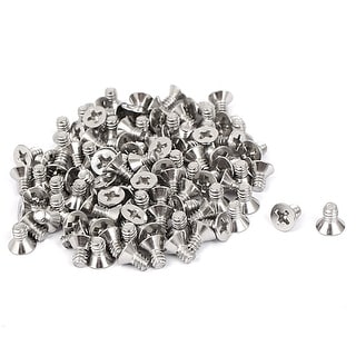 Stainless Steel Phillips Flat Countersunk Head Machine Screws 100pcs ...