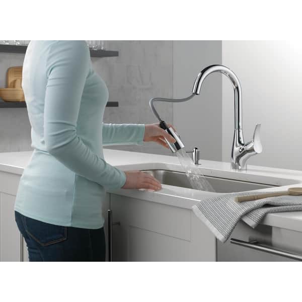 Apex Single Handle Pull-Down Sprayer Kitchen Faucet with Soap Dispenser ...